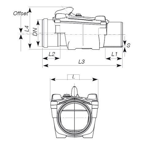 Non Return Valve OTTIMA - Single Socket - RRJ - All plastic smooth ...