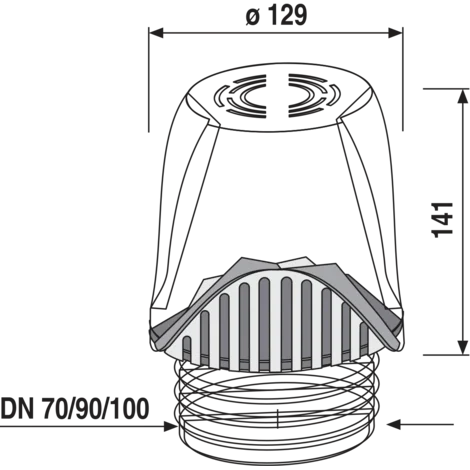 SANIT ventilair two-way vent valve DN 70-100