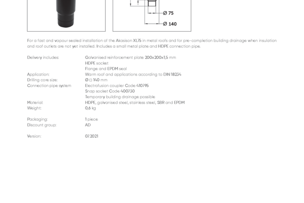 Aliaxis | Akasison Siphonic Roof Drainage | Downloads